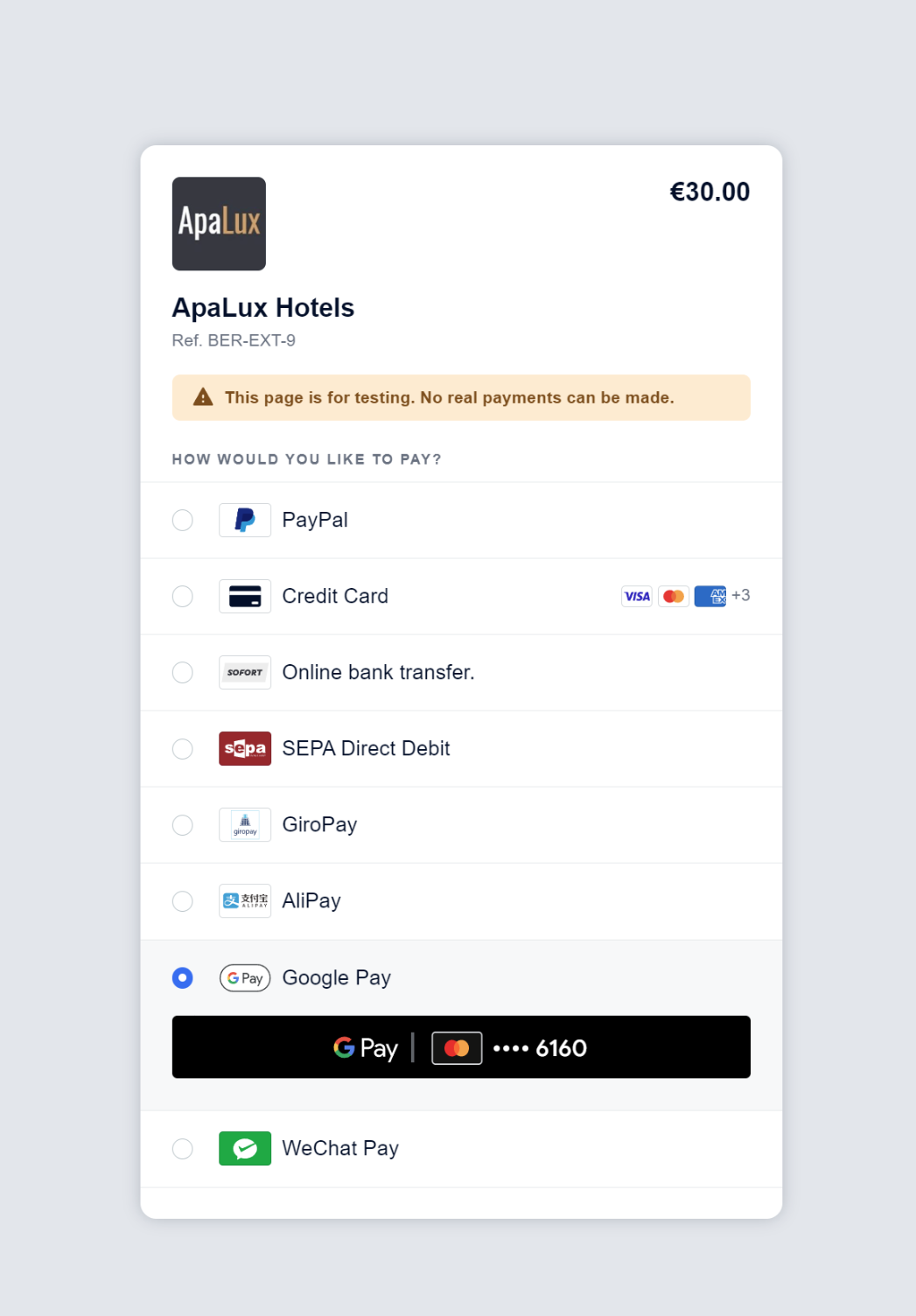 Add GooglePay to your account – Apaleo Help Center