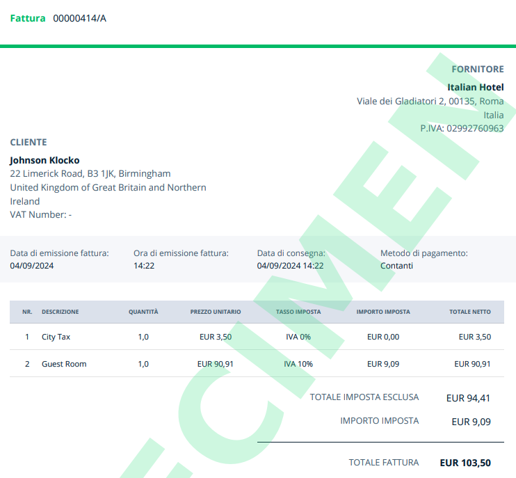 Italy – Apaleo Help Center