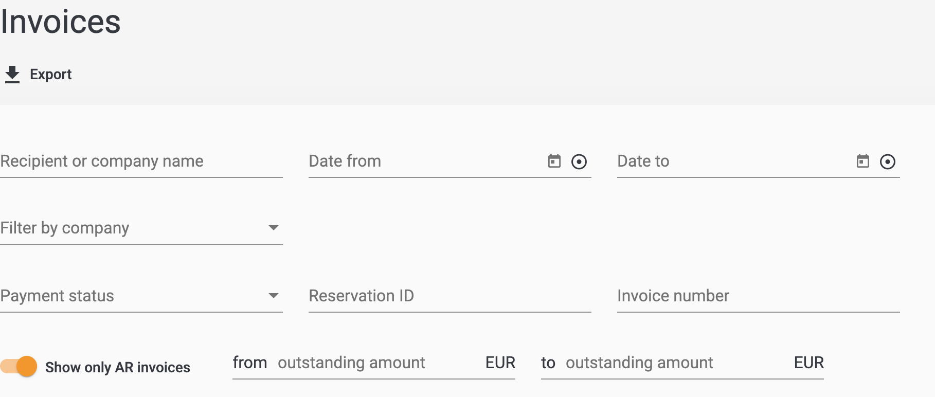 AR invoices – apaleo help center