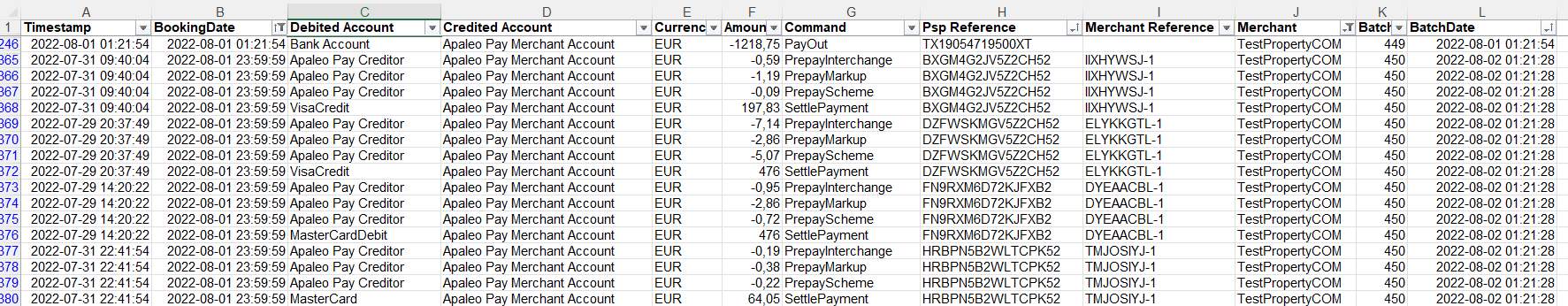 Convert the payment settlement reports into an accounting-friendly ...